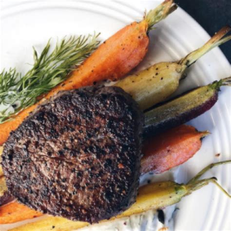 Grass Fed Beef Filet Mignon Recipe Roasted Rainbow Carrot Recipe Pre