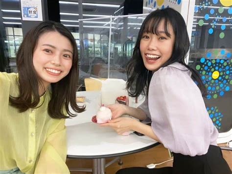 Ksbアナウンサーさんのインスタグラム写真 Ksbアナウンサーinstagram 「🎤 こんばんは。野口真菜です！ 取材先でケーキの