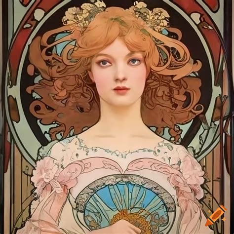 Portrait Of A Beautiful European Girl With Blue Eyes And Blond Wavy