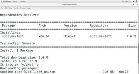 how to install sublime text on centos javatpoint