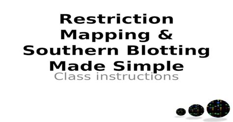 Ppt Restriction Mapping And Southern Blotting Made Simple Class