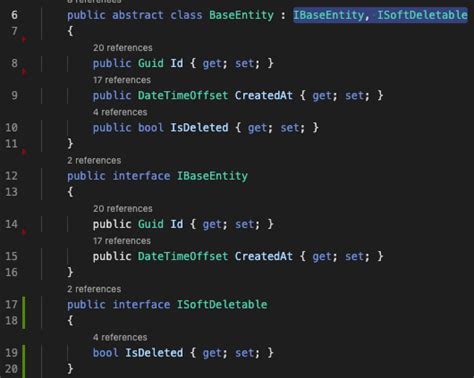 example of applying an ef core global query filter on all entity types
