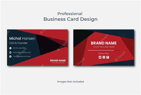 Premium Vector Professional Creative Business Card Design Template