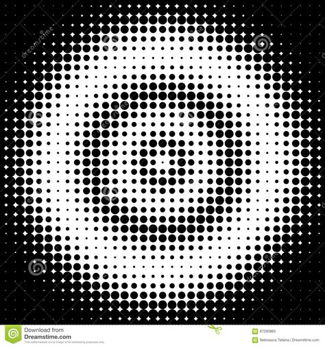 Abstract Geometric Black And White Graphic Design Print Halftone Stock