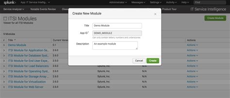 develop your itsi module splunk
