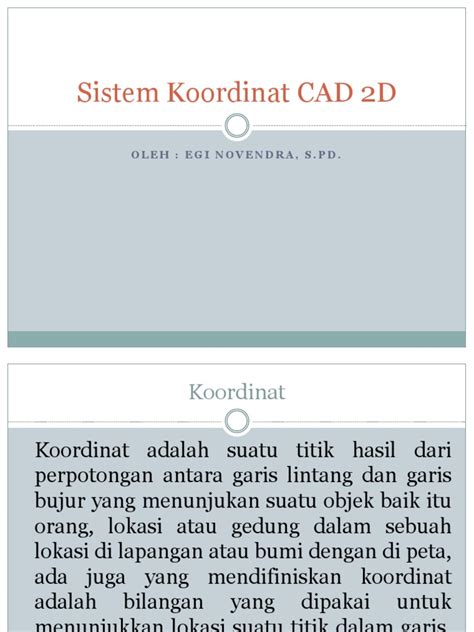 Sistem Koordinat Cad 2d Pdf