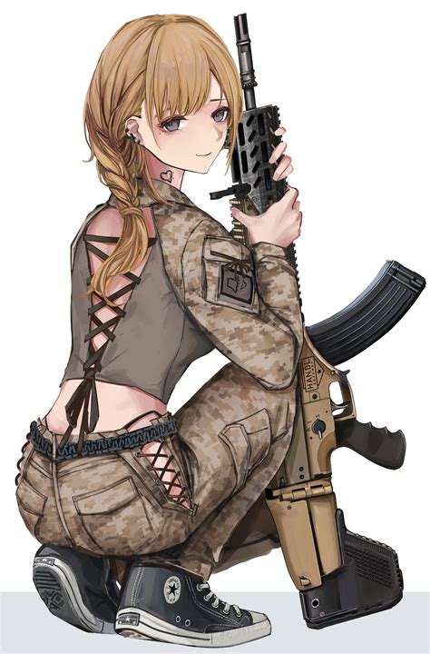 The Big Imageboard Tbib 1girl Absurdres Arx 160 Ass Assault Rifle