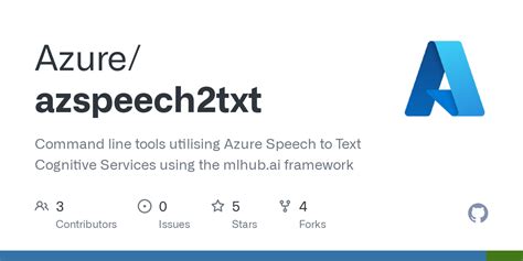 github azure azspeech2txt command line tools utilising azure speech