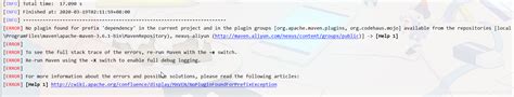 no plugin found for prefix dependency in the current project and in