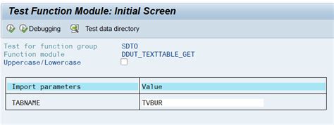 abap mania function module ddut texttable get to