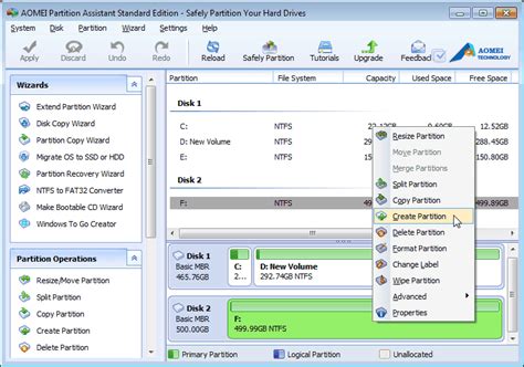 quickly partition an external hard drive with free partition assistant