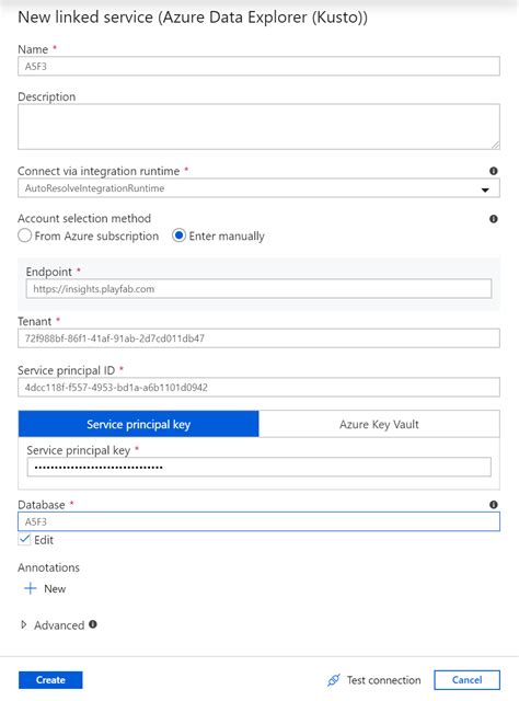 connecting azure data factory adf to insights playfab