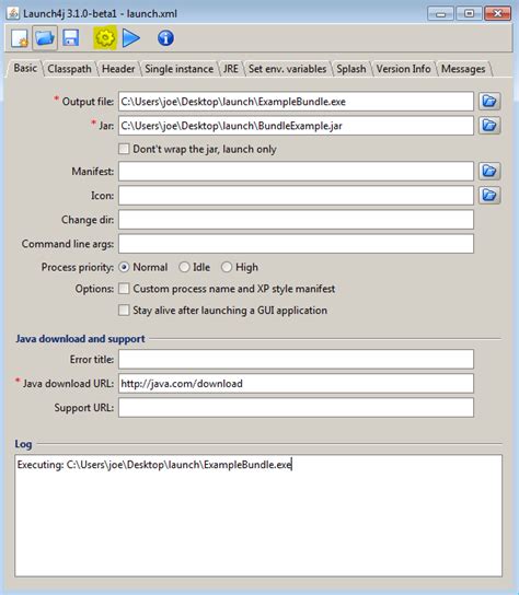 executable java jar file and windows exe file creation