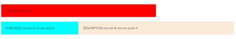 html bootstrap 3 ordering column into same row in