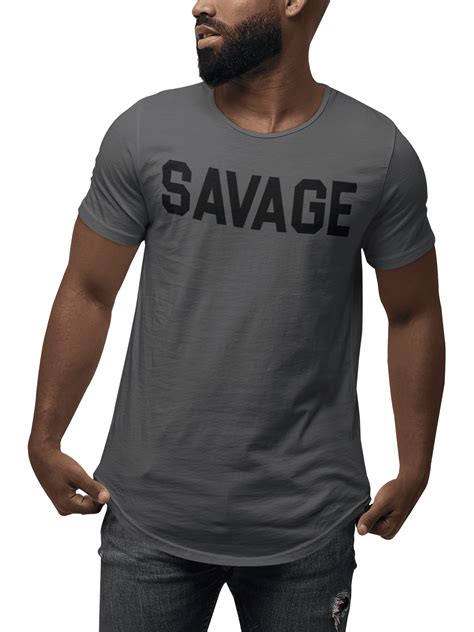 Shirtbanc Savage Mens Dropcut Shirt Savagely Motivated Bold Attitude