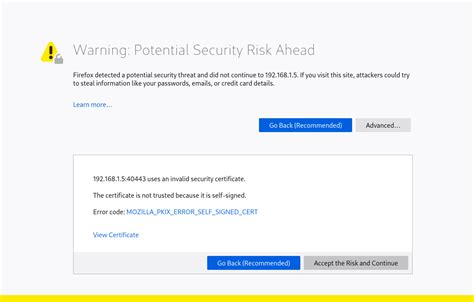 how to permanently add self signed certificate in firefox unix