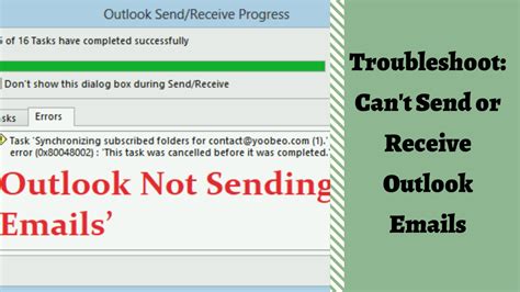 troubleshoot can t send or receive outlook emails