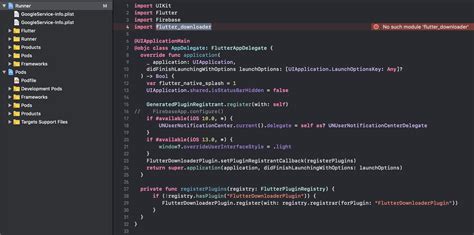 xcode archive error no such module flutter downloader when using