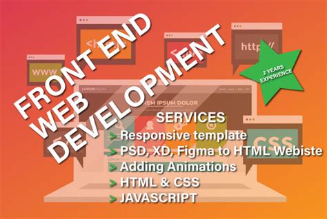 be your front end developer using html css and javascript by missemraza
