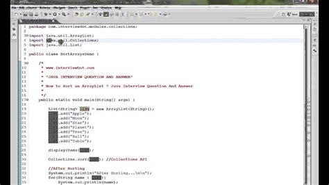 tamil how to sort an arraylist in java demo youtube