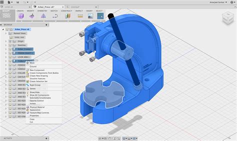 solved printing assemblies with only selected bodies components