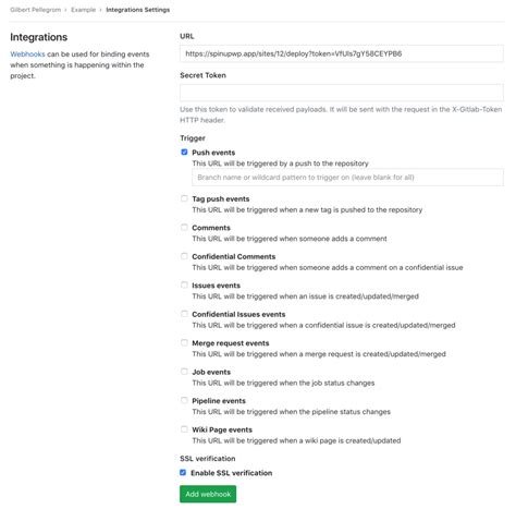 configuring push to deploy spinupwp
