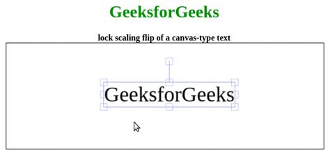 how to lock horizontal scaling of a text canvas using fabric js