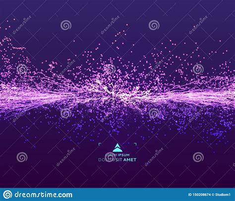 point explode array with dynamic emitted particles 3d technology