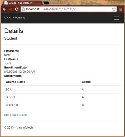 perform crud functionality in asp mvc 5