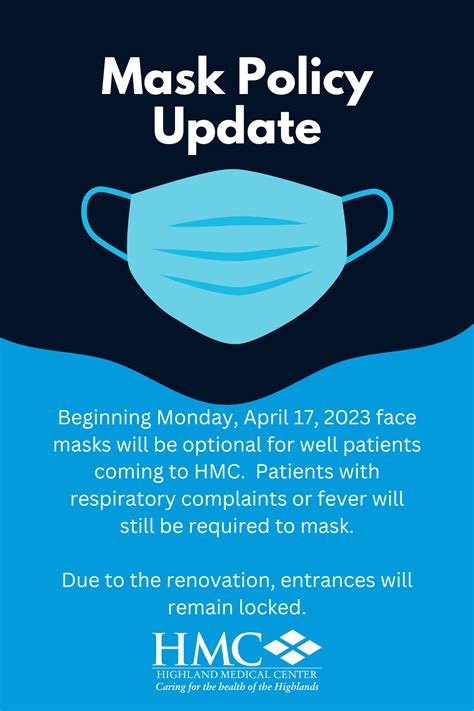Updated Mask Mandate 4 17 23 – Highland Medical Center Monterey Virginia