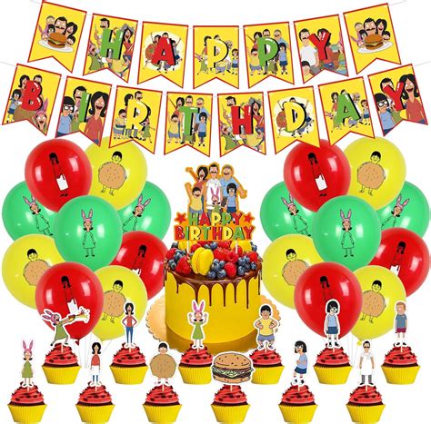 Bobs Burgers Birthday Party Supplies Bobs Burgers Theme Including Cake