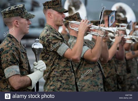 U S Marines With The Marine Corps Forces Pacific Band Perform During