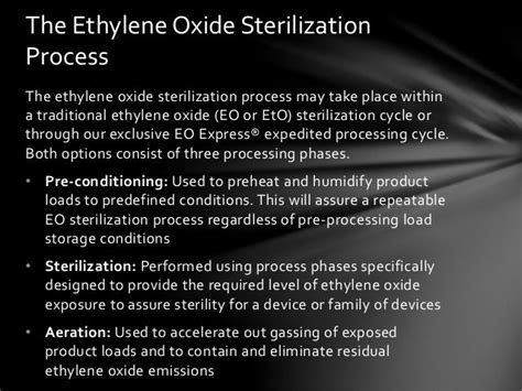 Ethylene Oxide As Sterilizing Agent