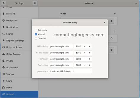 configure proxy settings on centos 8 7 rhel 8 7 fedora