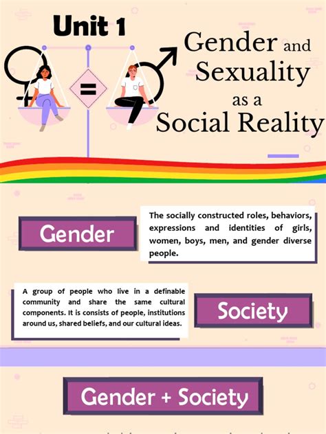 Lesson 1 Gender And Sexuality As A Social Reality Pdf Gender