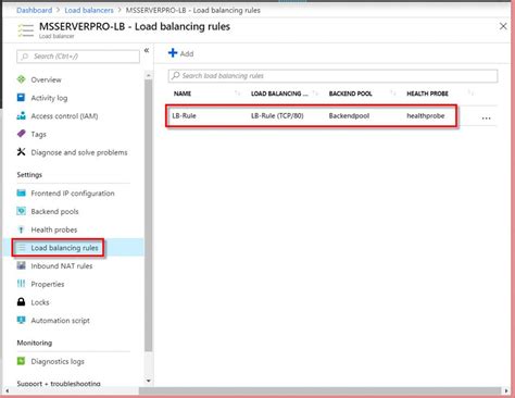 configuring an availability set with the azure load