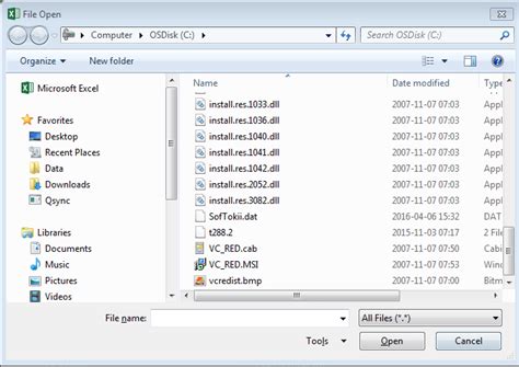 file open filedialog analyst cave