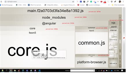 angular 7 almost empty appmodule is producing huge main