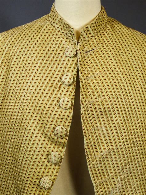 A French Original Gentlemans Frock Coat In Miniature Velvet France