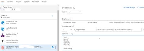 azure devops tfs include files and folders within the delete files