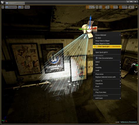 pilot actors in the viewport unreal engine documentation