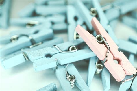 Premium Photo Close Up Of Wooden Clothespin On Table