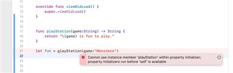ios swift instance members and functions calls could someone please
