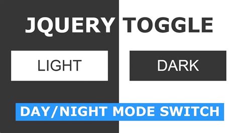 day night mode switch toggle using html css and javascript how to