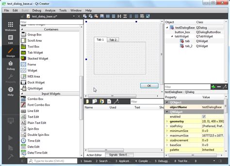 create tabs for the qgis plugin interface using qt creator ~ geographic