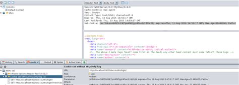 zap session cookie only true not working in django stack