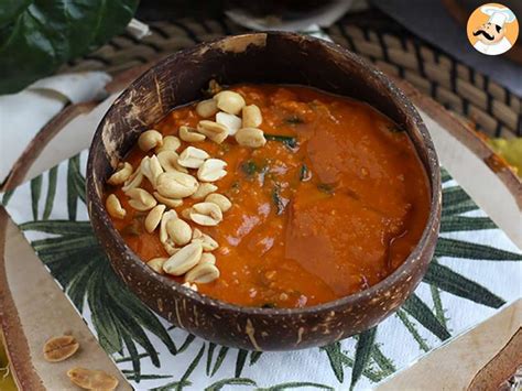 Afrikanische Suppe Tomate Erdnuss Und Mangold Afrikanische