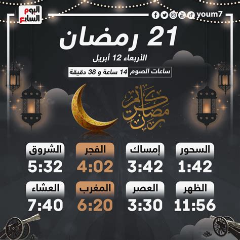 إمساكية رمضان 2023 مواعيد الإفطار والسحور والصلوات طوال الشهر الكريم