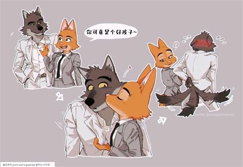 【转载】【坏蛋联盟】画家nosugarnohoney创作的一系列超美diane以及和mr Wolf的日常！ 哔哩哔哩