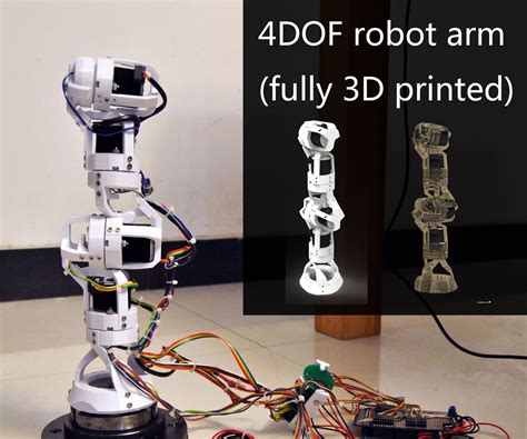 4 dof robot arm fully 3d printed 3 steps with pictures